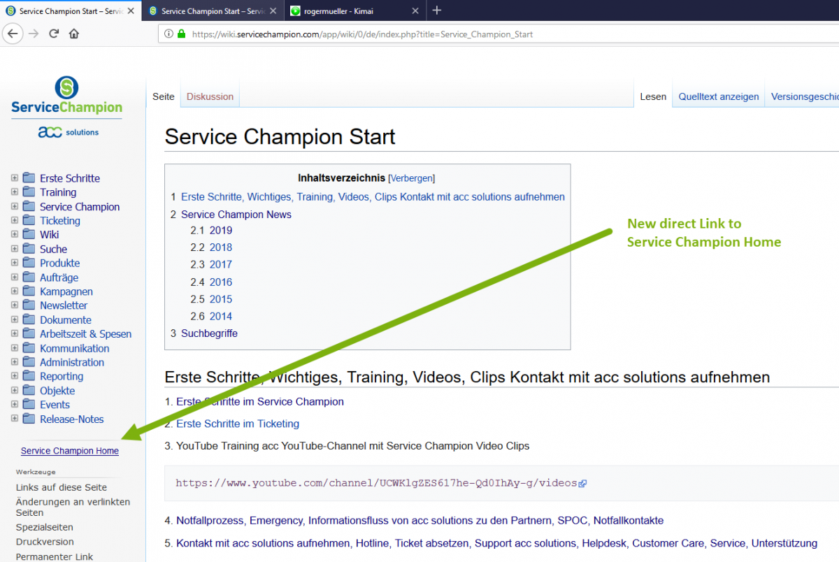 Service Champion Start – Service Champion-Wiki